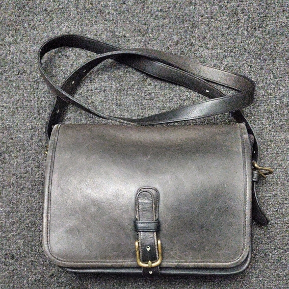 Coach | Bags | Coach Gray Leather Shoulder Bag | Poshmark